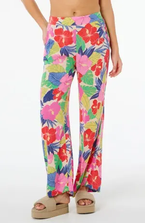 Rip Curl Printed Wide-leg Pants - Multicor Rainbow