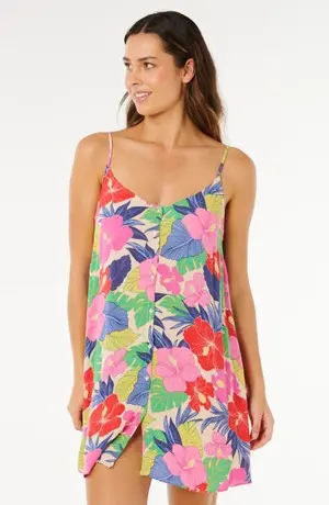 Rip Curl Party Pack Cover-up Dress - Multicolor Rainbow