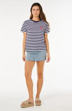 Rip Curl Pacific Stripe Embroidered T-shirt