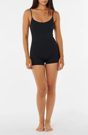 Rip Curl Surf Rib Romper - Black