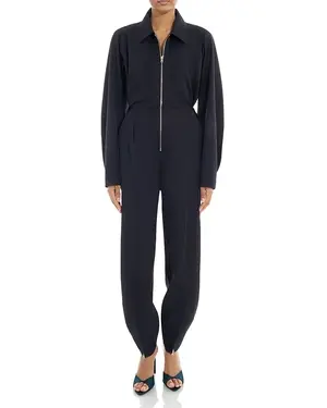 Victoria Beckham Zip-up Cargo Jumpsuit - Navy