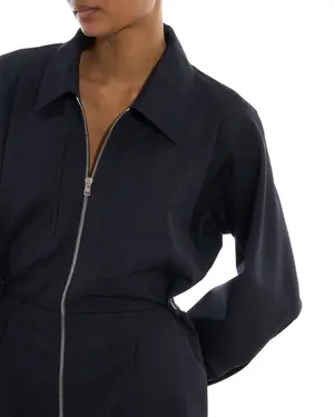 Victoria Beckham Zip-up Cargo Jumpsuit - Navy