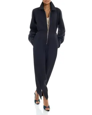 Victoria Beckham Zip-up Cargo Jumpsuit - Navy