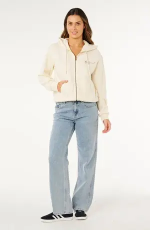 Rip Curl Cotton Blend Zip-up Hoodie - Bone