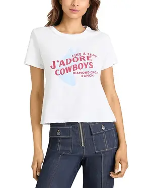 Cinq À Sept J'adore Cowboys Graphic Tee