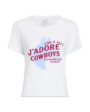 Cinq À Sept J'adore Cowboys Graphic Tee