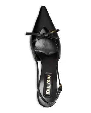 Miu Miu Bow Slingback Pumps