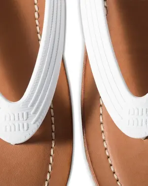 Miu Miu Thong Sandals - Bianco