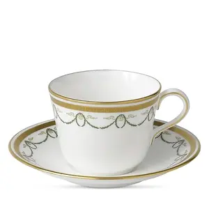ROYAL CROWN DERBY Titanic Teacup - Green Gold