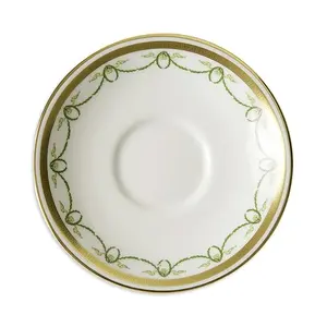 ROYAL CROWN DERBY Titanic Tea Saucer - Green Gold