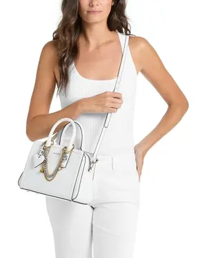 Michael Kors Laila Small Satchel - Optic White