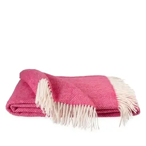 PRINCE OF SCOTS Herringbone Merino Wool Throw