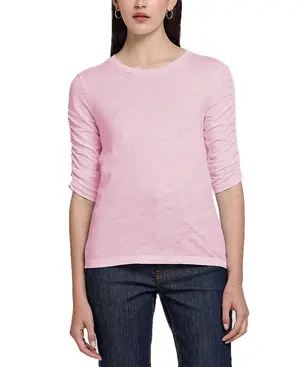 GOLDIE LEWINTER Ruched Half Sleeve Tee - Cherry Blossom