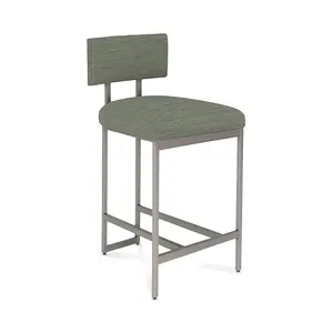 UNIVERSAL Monroe Counter Stool - Bianca Willow/white Satin Bronze Finish