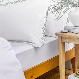 CHRISTY Scallop Sheet Set, California King - Matcha
