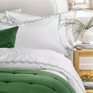 CHRISTY Scallop Sheet Set, California King - Matcha