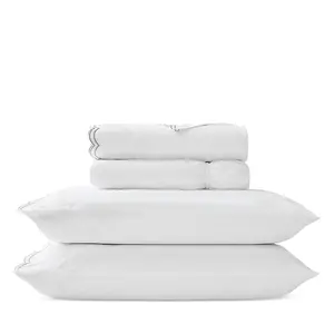CHRISTY Scallop Sheet Set, Queen - Silver