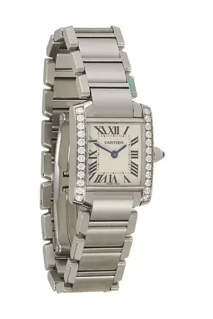 CARTIER Diamond Tank Française Watch - Silver