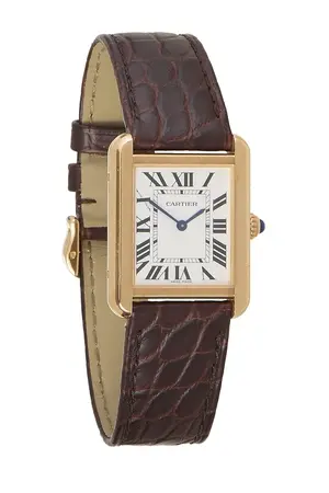 CARTIER Rose Gold Tank Solo Watch - White