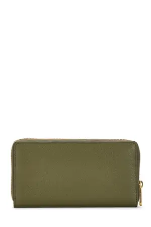 Gucci Logo Embossed Zip Around Wallet
