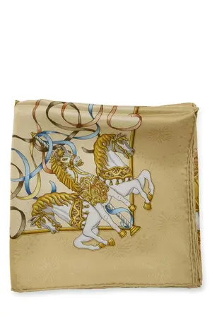 Hermès Multicolor 'luna Park' Silk Scarf 90
