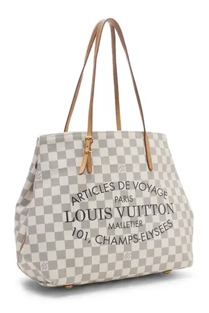 LOUIS VUITTON Damier Azur Cabas Articles De Voyage - White