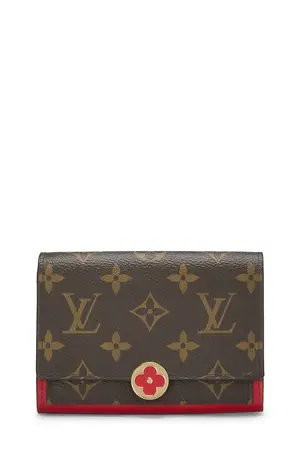 LOUIS VUITTON Monogram Canvas Flore Compact Wallet - Brown