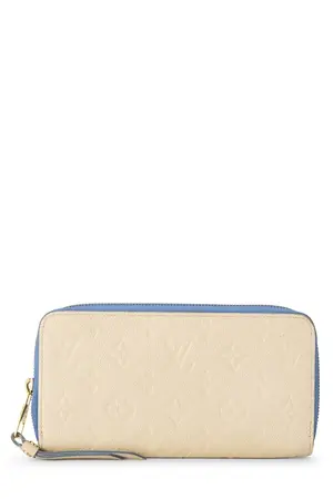 LOUIS VUITTON Monogram Empreinte Zippy Continental Wallet - White