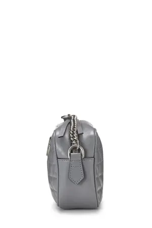 Gucci Leather Gg Marmont Crossbody Bag - Grey
