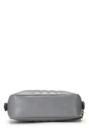 Gucci Leather Gg Marmont Crossbody Bag - Grey