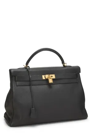 Hermès Togo Kelly Retourne 40 Handbag - Black