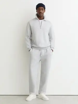 REISS Kurwin Cotton-blend Heavyweight Zip Sweatshirt
