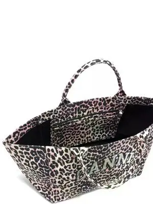 GANNI Large Sequin Tote Bag - Black