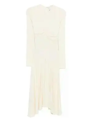 Isabel Marant Étoile Flora Ruched Midi Dress - Neutrals
