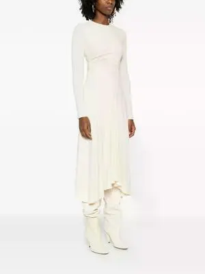 Isabel Marant Étoile Flora Ruched Midi Dress - Neutrals