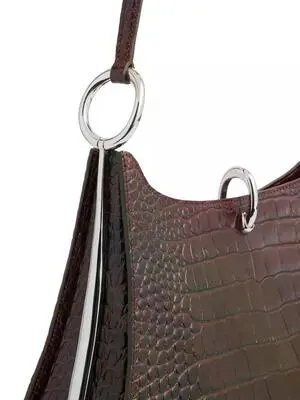 Rabanne Embossed Leather Shoulder Bag - Brown