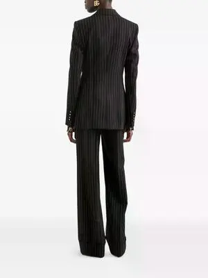 Dolce & Gabbana Striped Single-breasted Jacket - Black