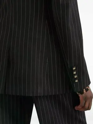 Dolce & Gabbana Striped Single-breasted Jacket - Black