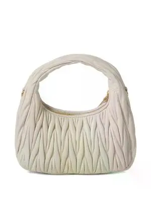 Miu Miu Wander Matelassé Tote Bag - Neutrals