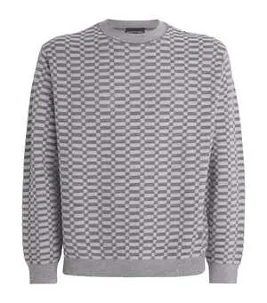 Emporio Armani Virgin Wool Op-art Sweater