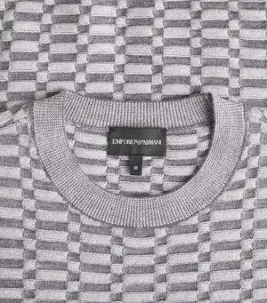 Emporio Armani Virgin Wool Op-art Sweater
