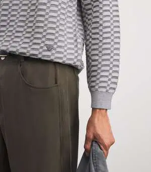 Emporio Armani Virgin Wool Op-art Sweater