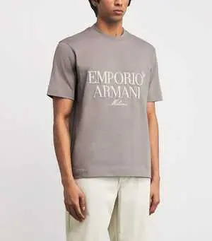 Emporio Armani Cotton Logo T-shirt - Grey