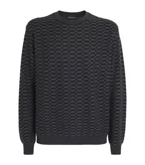 Emporio Armani Virgin Wool Op-art Sweater
