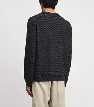 Emporio Armani Virgin Wool Op-art Sweater