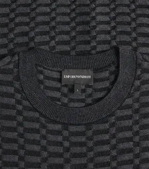 Emporio Armani Virgin Wool Op-art Sweater
