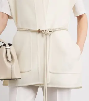 Agnona Wool-cashmere Sleeveless Belted Jacket