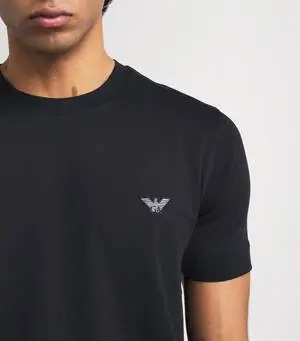Emporio Armani Cotton Eagle Logo T-shirt - Blue