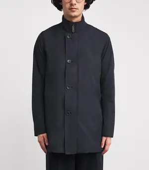 Herno Waterproof Technical Fabric Parka - Navy