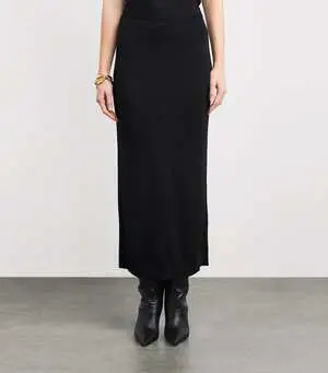 AERON Knitted Column Midi Skirt